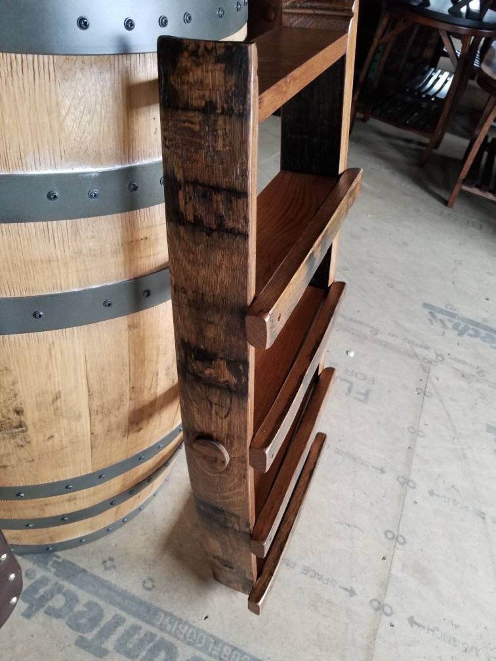 Display Rack / Spice Rack Made From Bourban Barrel Staves - Etsy