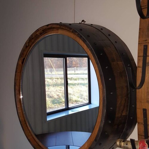 Whiskey Barrel Mirror Made in the USA - Etsy