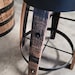 Whiskey Barrel Stave Bar Stool With Burnt Hickory Wooden Swivel Seat ...