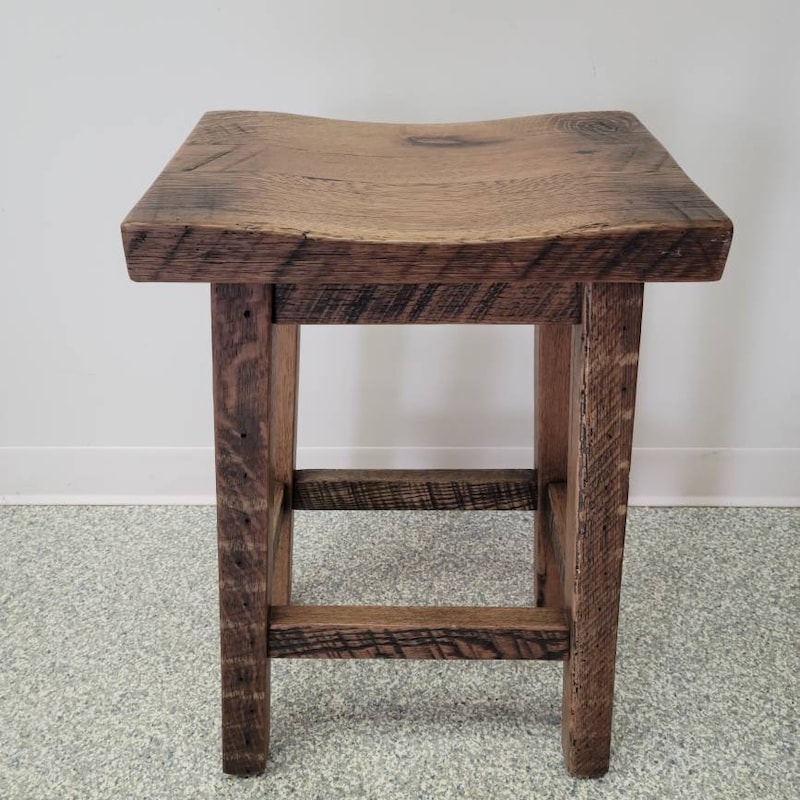 Rustic Reclaimed Wood Bar Stools - Etsy