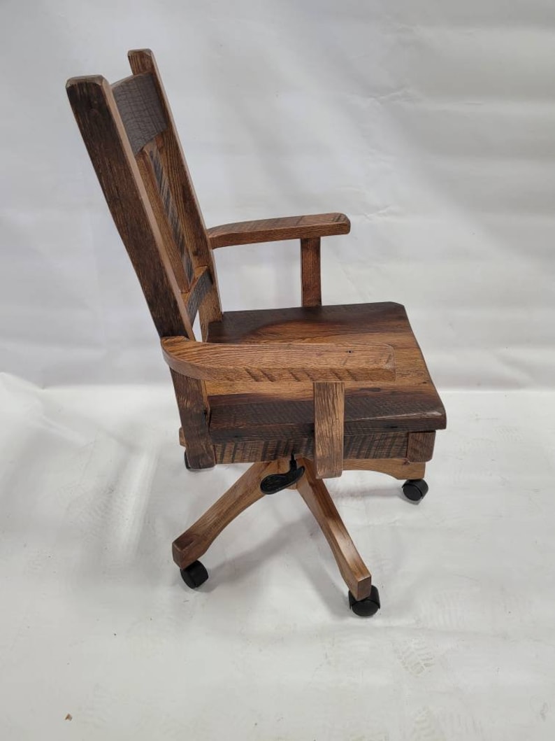 Reclaimed Barnwood Lumber Desk Chair, Very Heavy Duty, Free Shipping ...