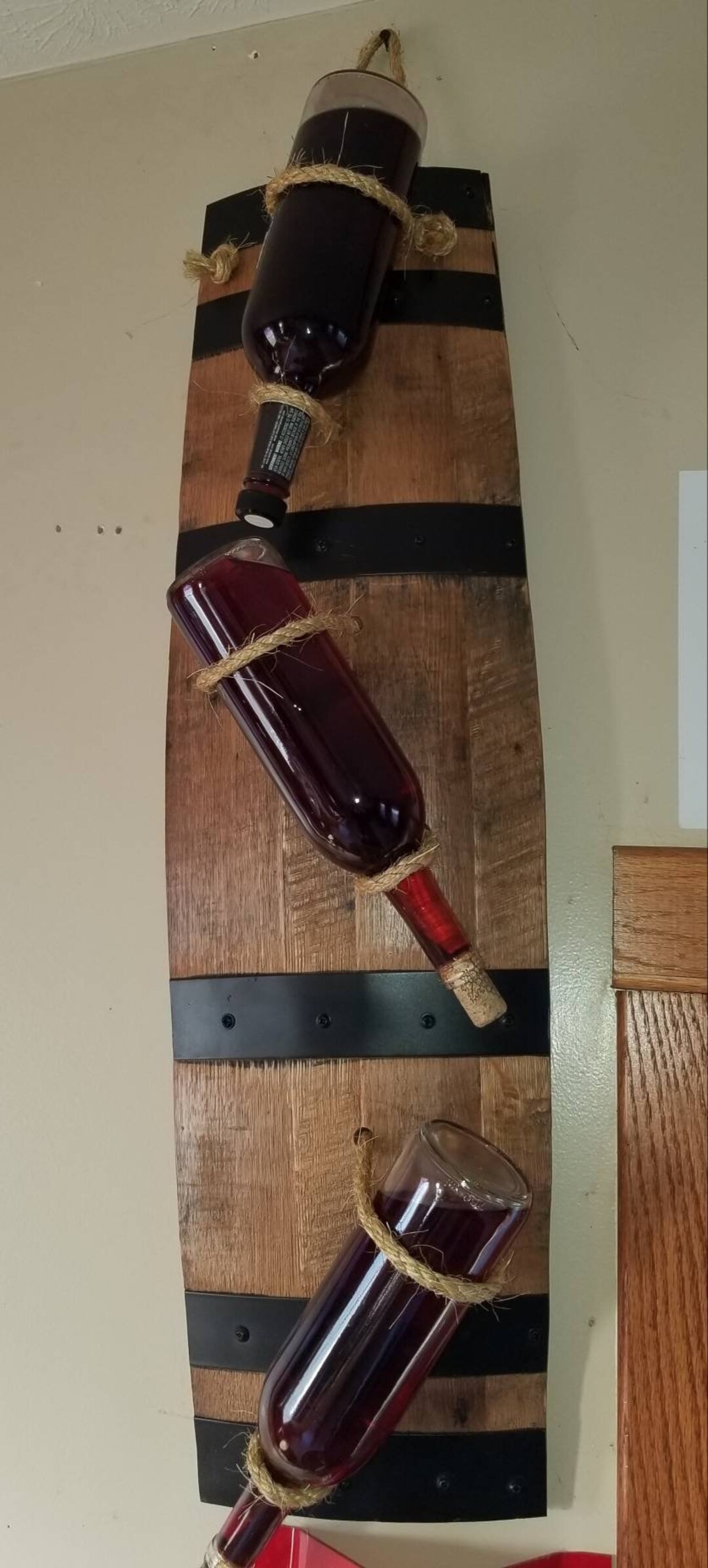Whiskey Barrel Stave Wine Rack - Etsy