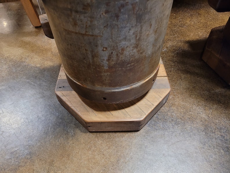 Authentic Amish Milk Can Bar Stool With Tractor Seat and Reclaimed Barn ...