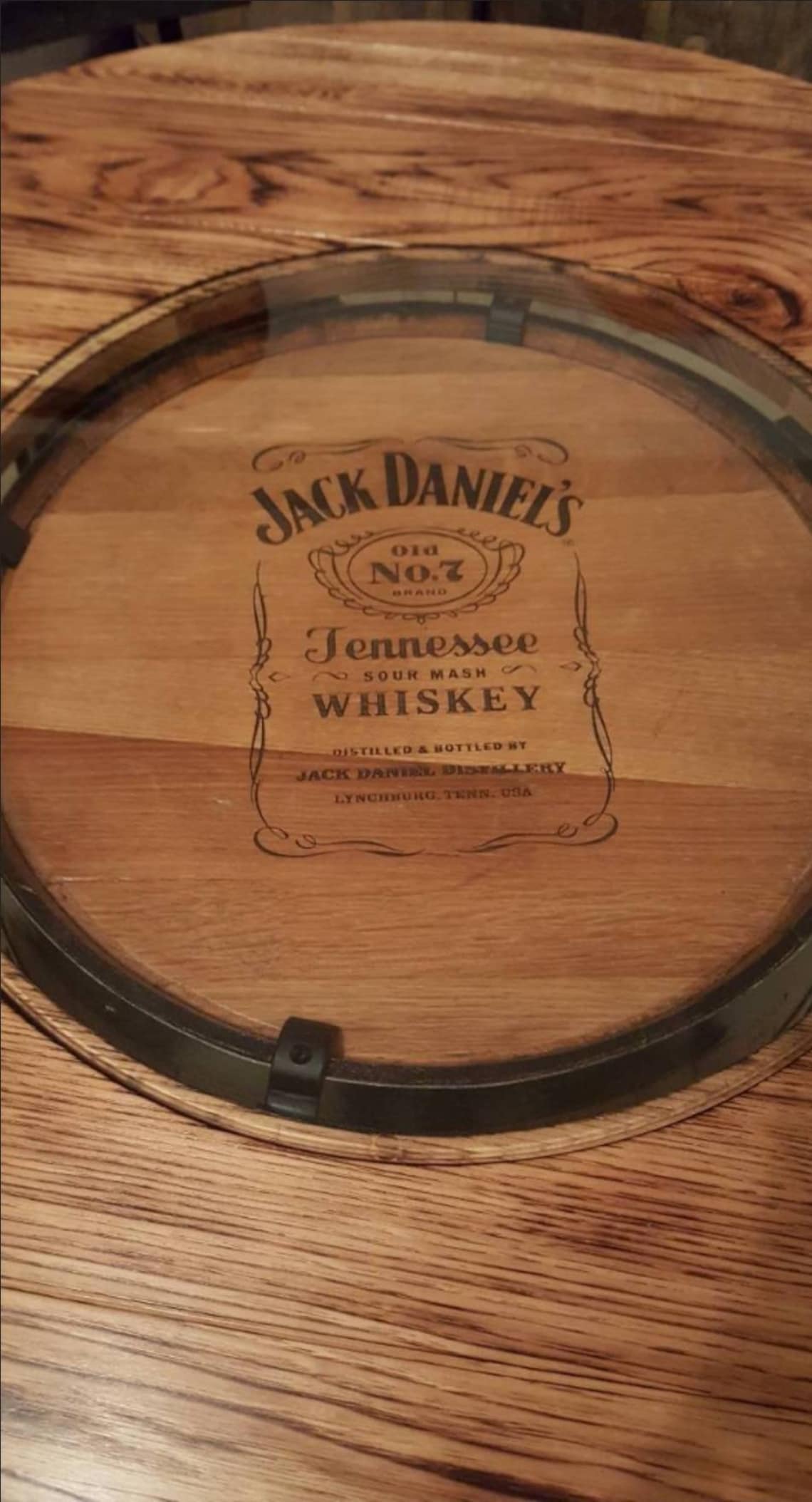 Jack Daniels® Whiskey Barrel Table Top 48 Burnt - Etsy
