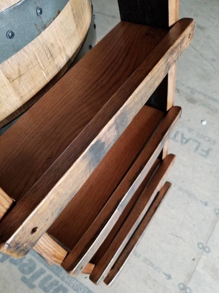 Display Rack / Spice Rack Made From Bourban Barrel Staves | Etsy