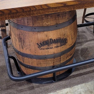 Jack Daniels® Double Whiskey Barrel, Table Top (48"x84" Reclaimed Barn ...