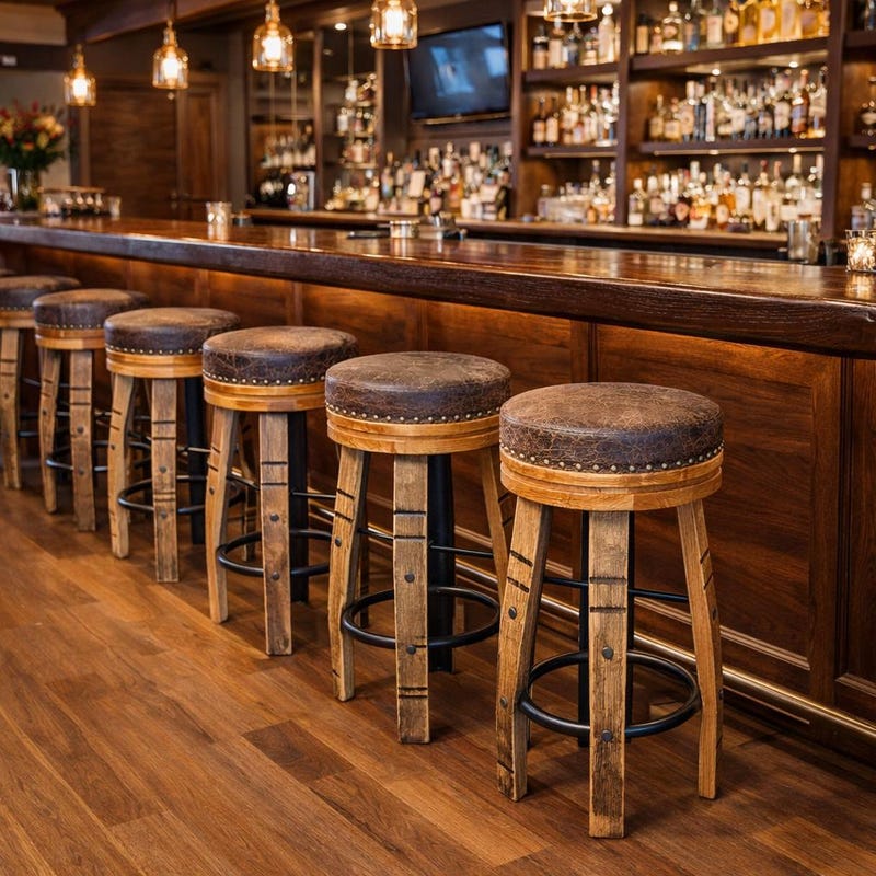 Leather Bar Stools Swivel - Etsy