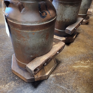 Authentic Amish Milk Can Bar Stool With Tractor Seat and Reclaimed Barn ...