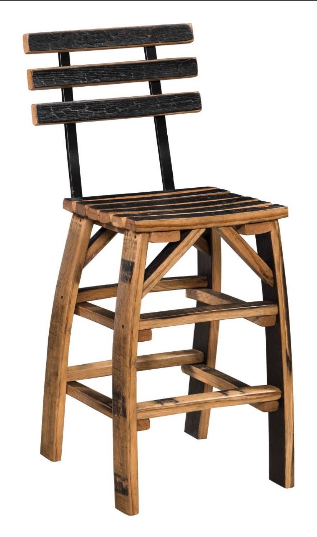 Whiskey Barrel Stave Bar Stools Heavy Duty Bar Stools Bourbon Barrel ...