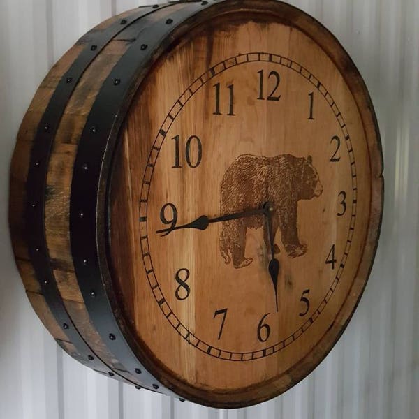Whisky Barrel Clock - Etsy