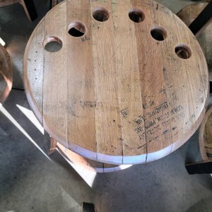 Whiskey Barrel Stave Pool Cue Rack Made With Authentic Barrel Heads and ...