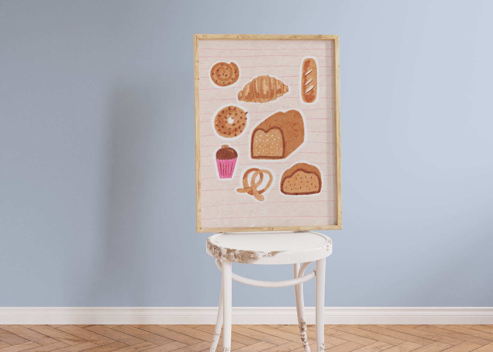 Bread Poster Printable Art for Kitchen, Restaurant, Bakery, Cafe ...