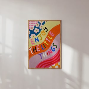 Enjoy the Little Things Poster | Motivational Quotes Typography ...