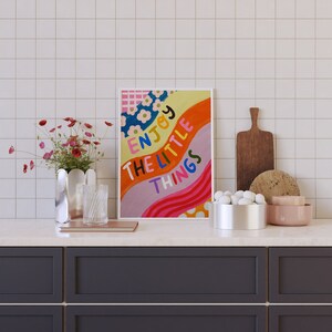 Enjoy the Little Things Poster | Motivational Quotes Typography ...