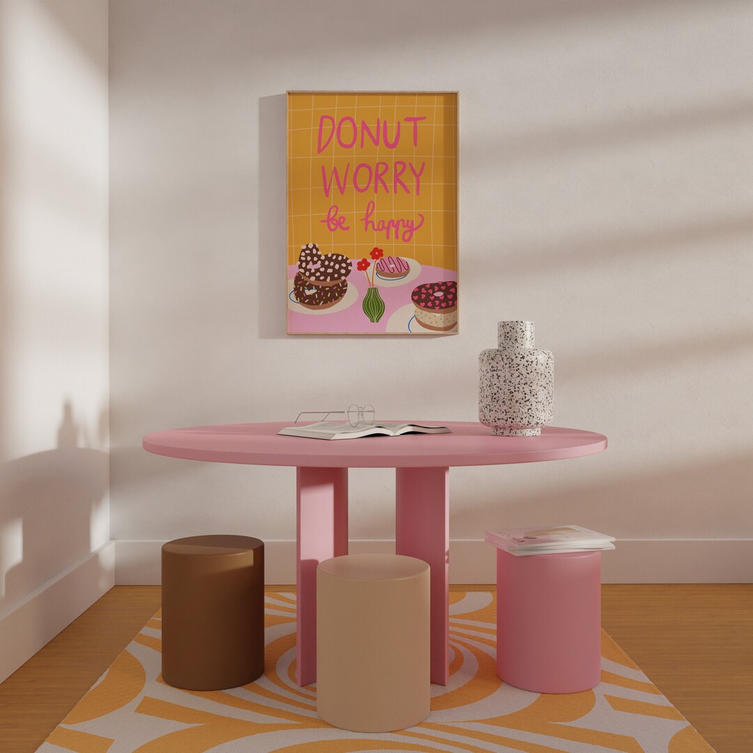 Don't Worry Be Happy Poster | Motivational Quotes Typography | Colorful ...