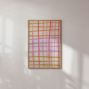 Grid Hand Painting, Colorful Wall Art, Abstract Wall Art, Acrylic Art ...