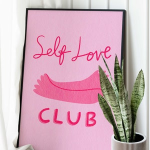 Motivational Quotes Poster | Colorful Wall Art | Pink Self Love Print ...