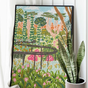 Forest in Batu Malang Indonesia Oil Pastel Painting | East Java Scenery ...