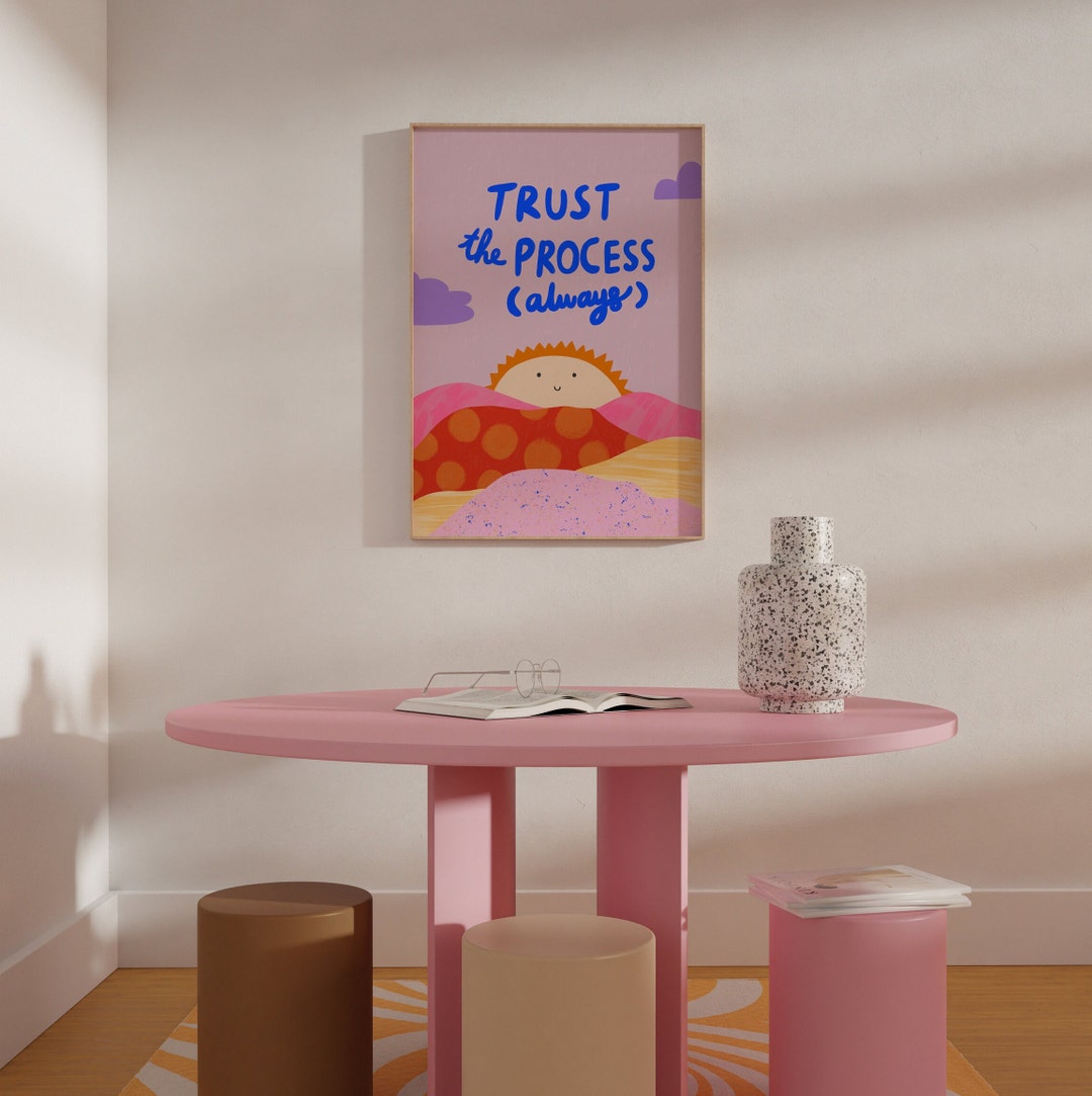 Trust the Process Poster | Motivational Quotes Typography | Colorful ...