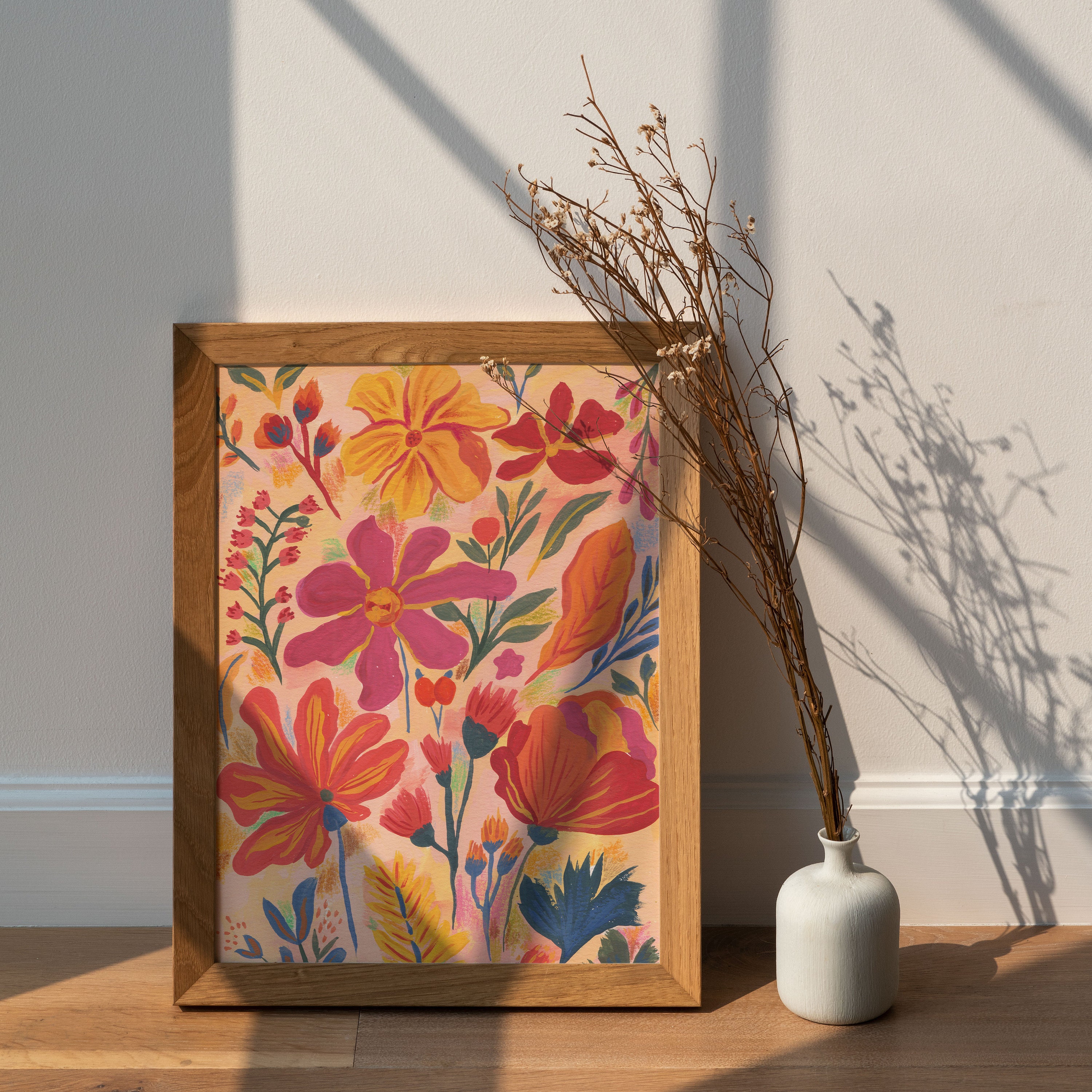 Abstract Floral Botanical Wall Art Colorful Wall Art - Etsy