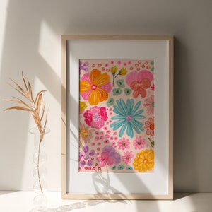 Abstract Floral Botanical Wall Art, Colorful Wall Art, Abstract Wall ...