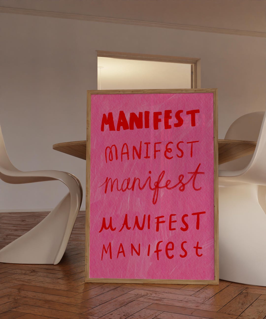 Colorful Manifest Quotes Poster: Motivational Wall Art (digital ...