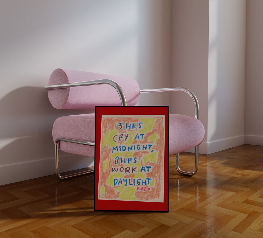 Cry but Still Productive Wall Art Motivational Quotes Hand Writing ...