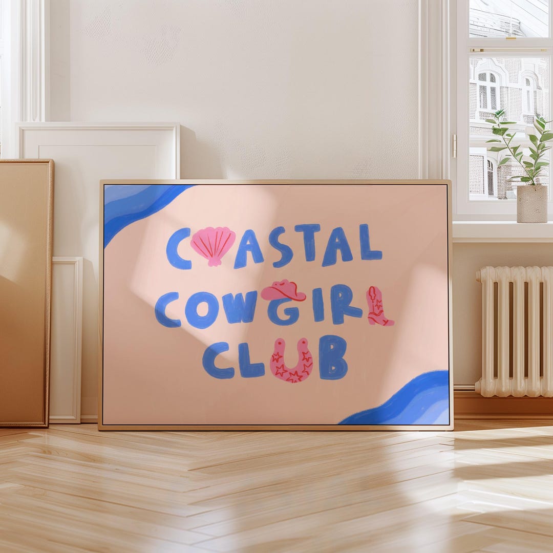 Colorful Coastal Cowgirl: Hand Written Printable Wall Art (digital ...