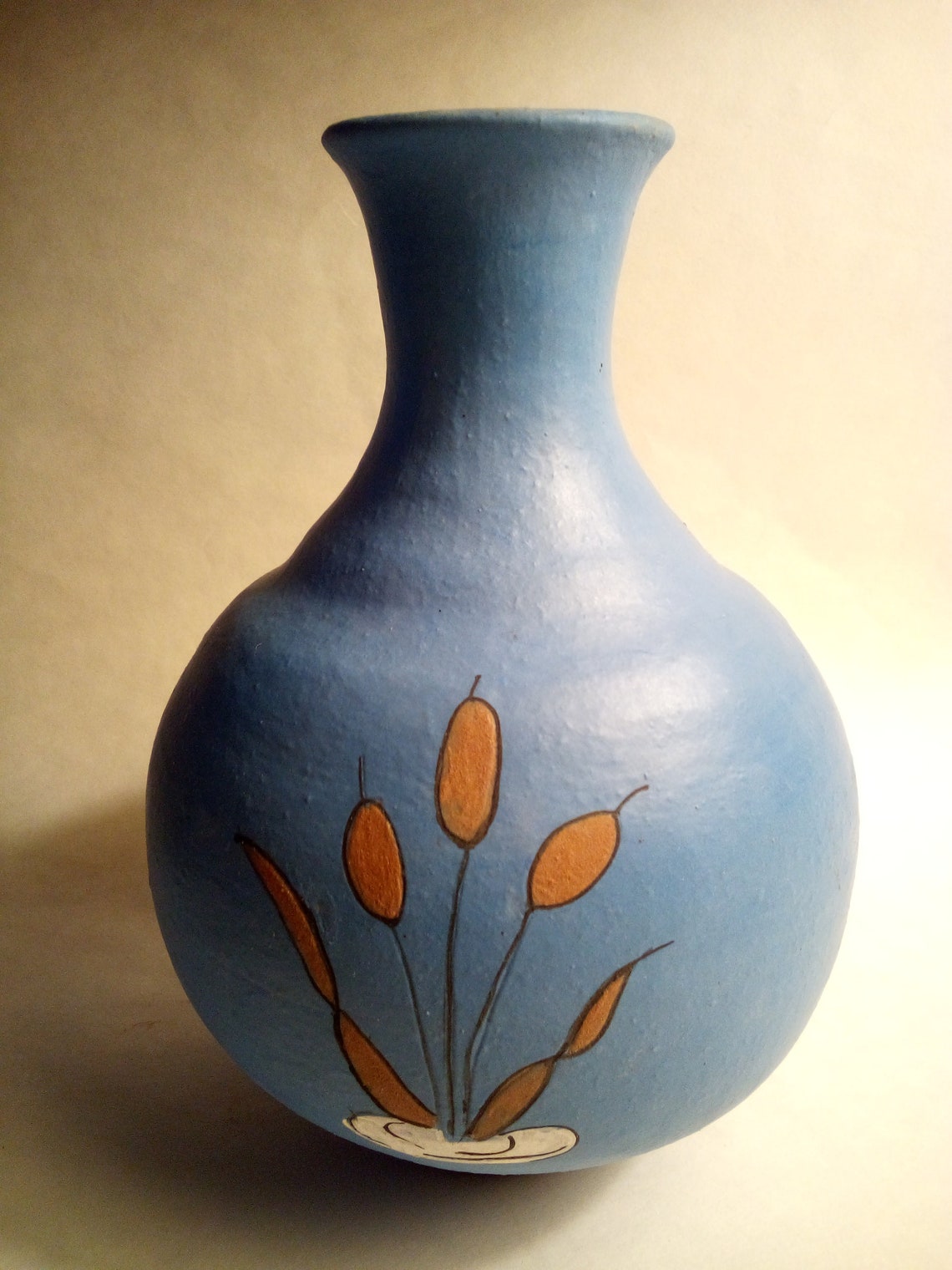 Vintage Sandstone Southwestern Style Pottery Handcrafted Vase W/ Maker ...