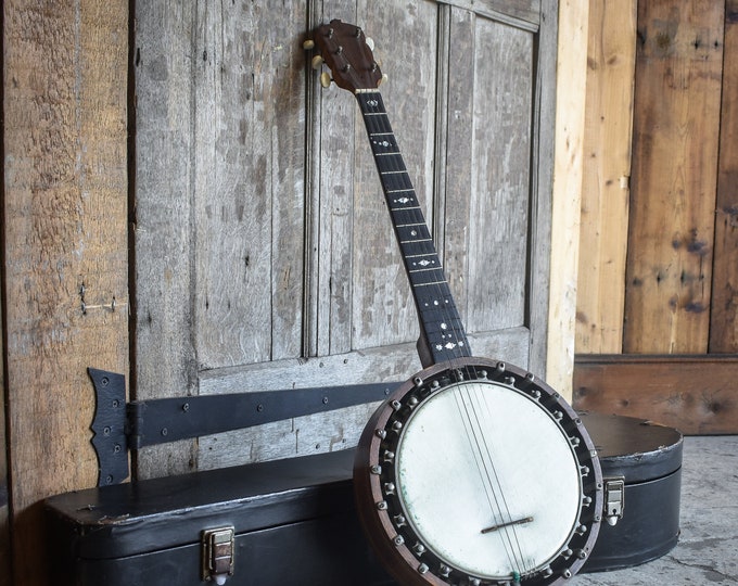 Vintage Antique 20's British the Windsor Banjo Case 5 String Stringed ...