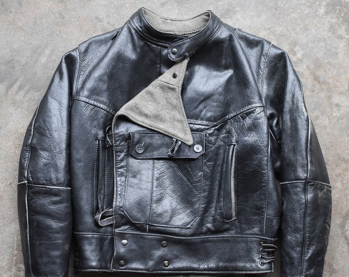 Vintage 50s 1950s Swedish Army Military Leather Motorcycle Dispatch ...