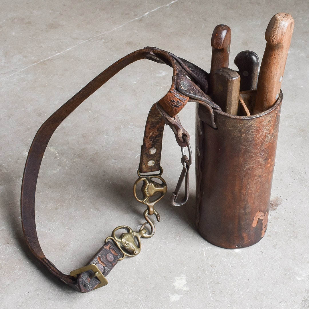 Antique Vintage 30s 1930s Leather Butcher Belt Tools Gear - Etsy