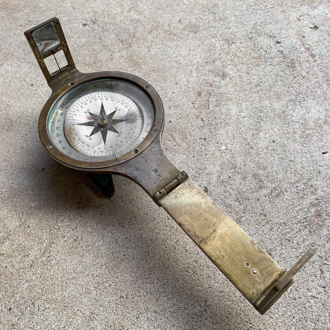 Antique Vintage Early 1900s Dutch Copper Field Pocket Compass ...