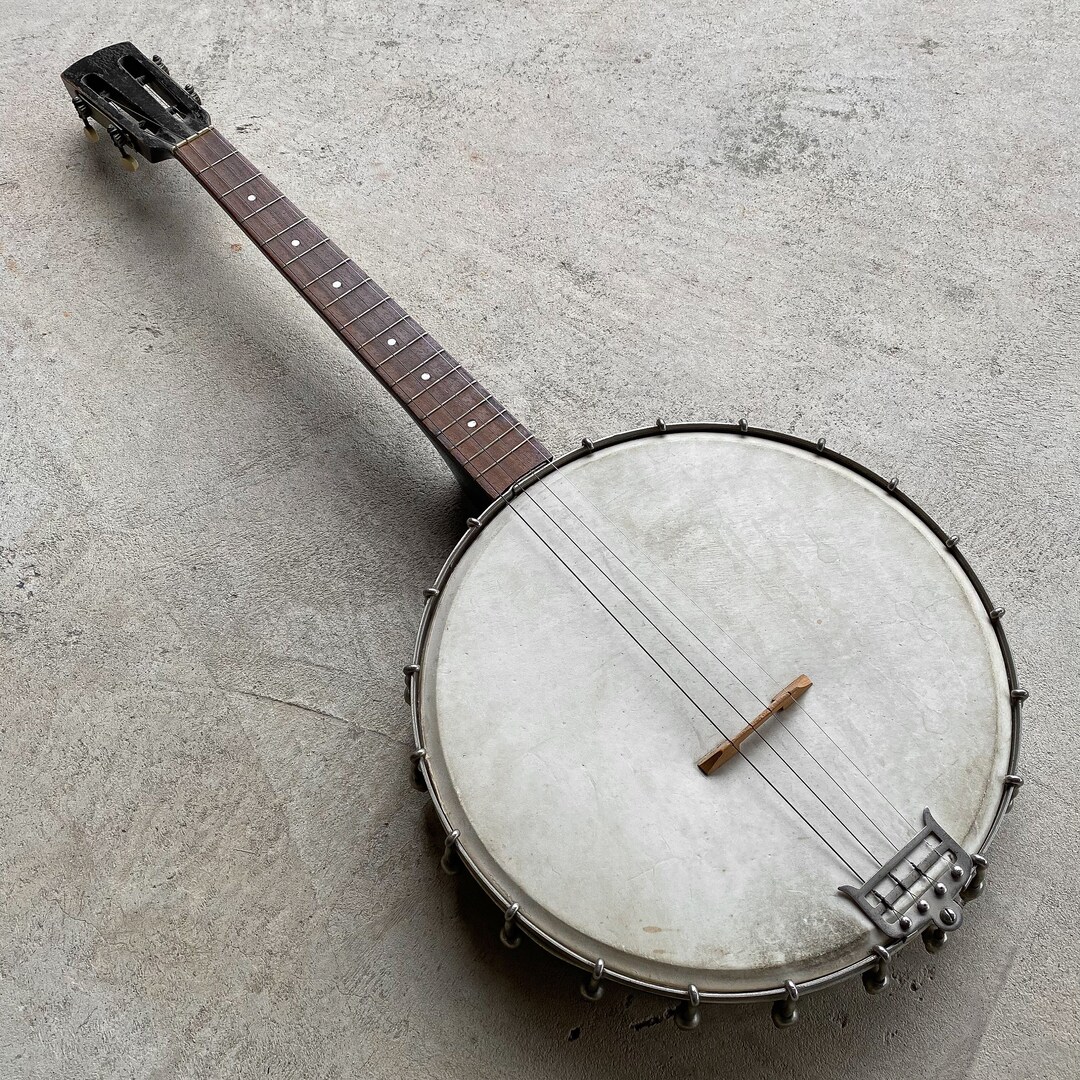 Antique Vintage 30s 1930s Open Back Tenor Banjo Instrument Luthier ...