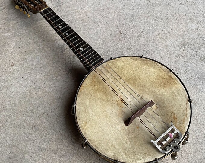 Antique Vintage 20s 1920s Open Back Banjo Banjolin Instrument Luthier ...