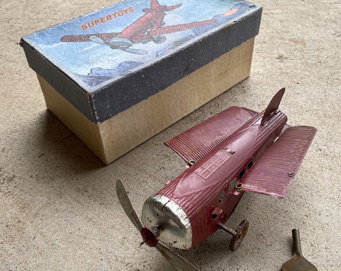 Antique Vintage 30s 1930s Supertoys PH Paya Hermanos Junkers JU 52 Wind ...
