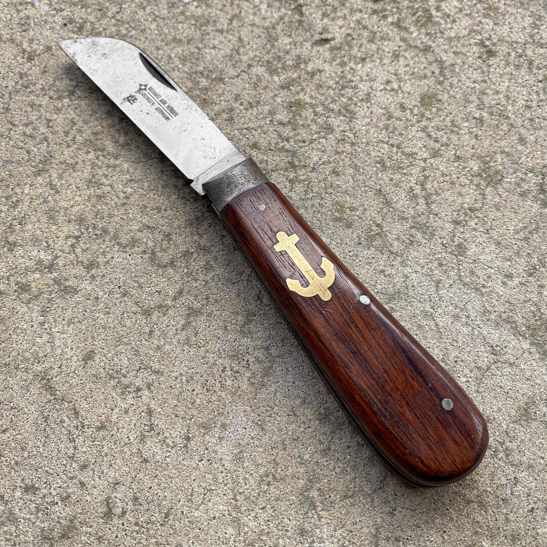 Vintage 50s 1950s Sailors Rope Pocket Folding Knife Anchor Gear Decor ...