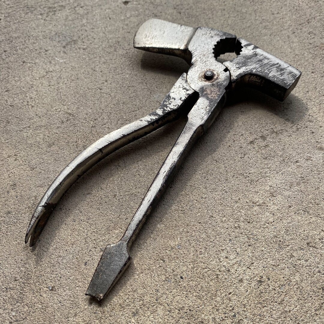 Vintage 40s 1940s Pliers Hatchet Axe Multitool Hammer Screwdriver Tool ...