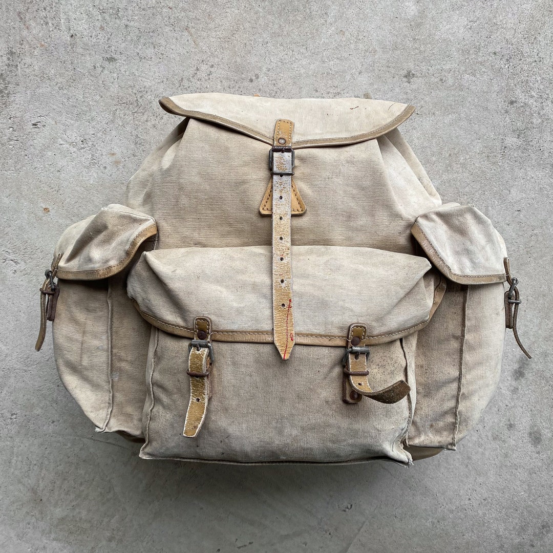 Vintage 50s 1950s French Lafuma Rucksack Backpack Bag Pack Hiking ...