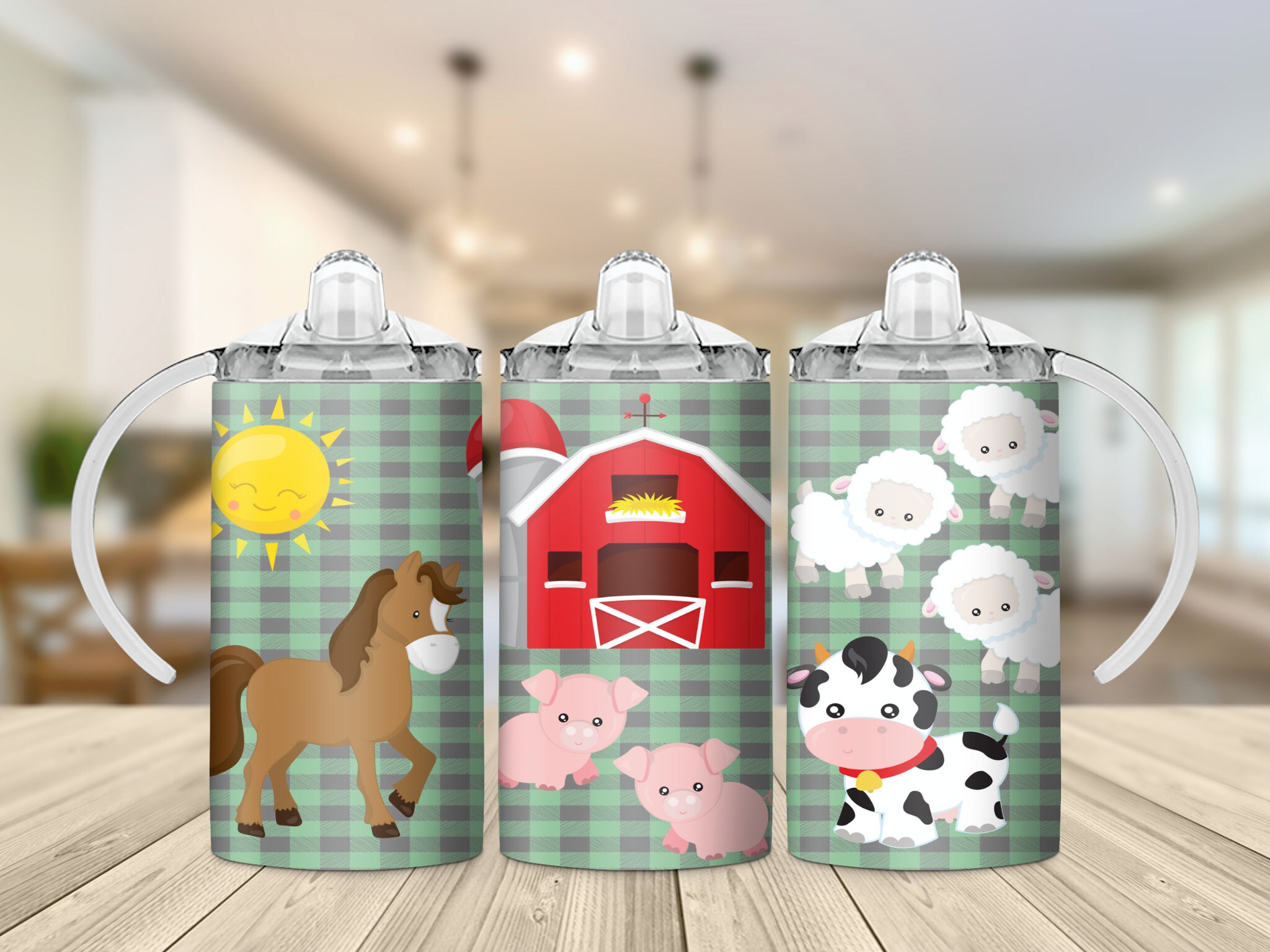 Kids Sippy Cup | Dual Lid Sippy | Kids Cup | Farm | Farm Animals | Farm ...