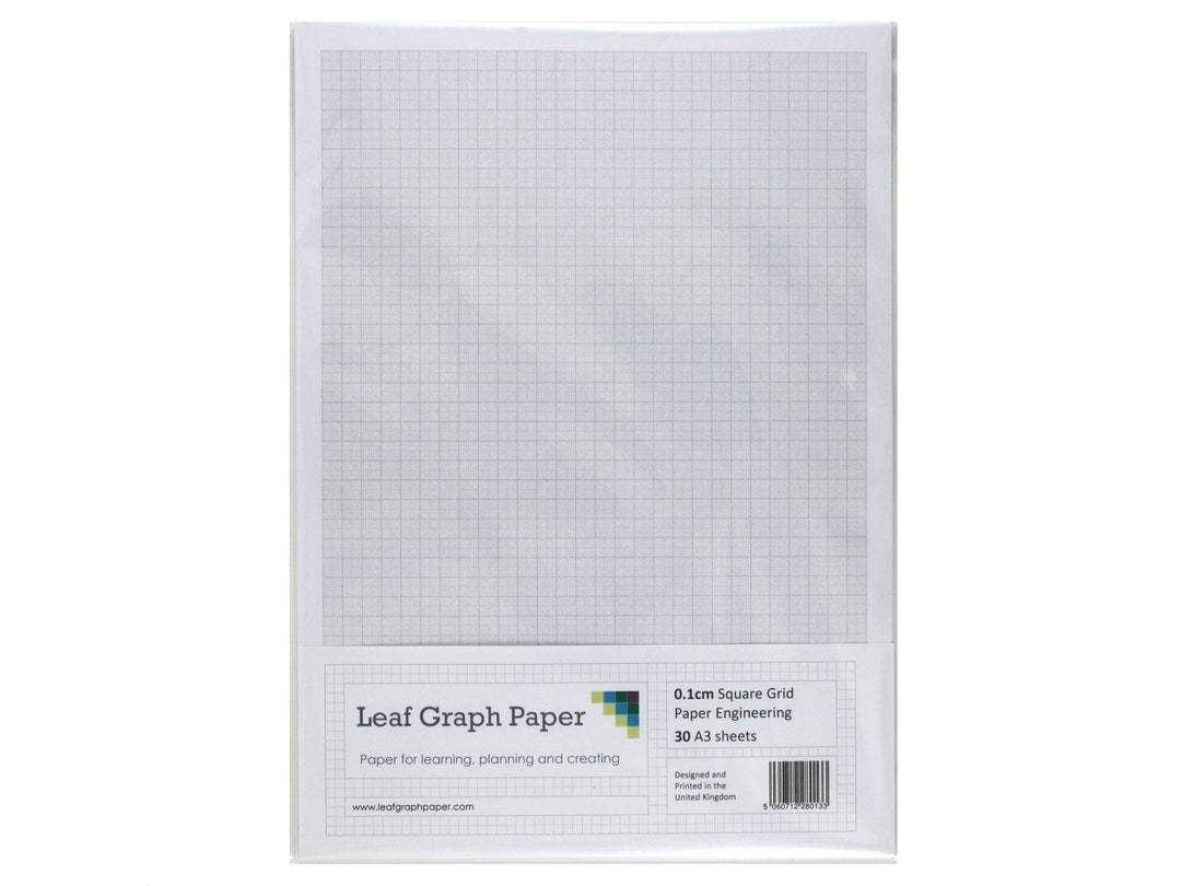 A3 Graph Paper Pack 0.1cm 1mm Square 30 Loose-leaf Sheets - Etsy