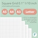 Printable Square Grid 1/10" 0.1 Inch - A3 A4 A5 and US Letter Downloads ...