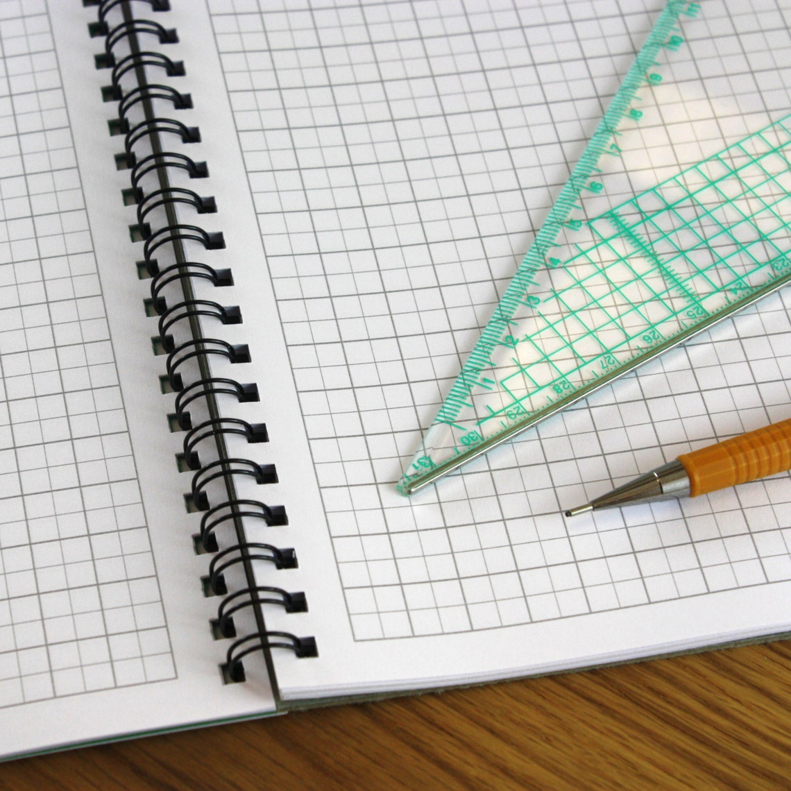 A3 Graph Paper 5mm 0.5cm Squared Engineering, 60 Page Jotter, Grey Grid ...