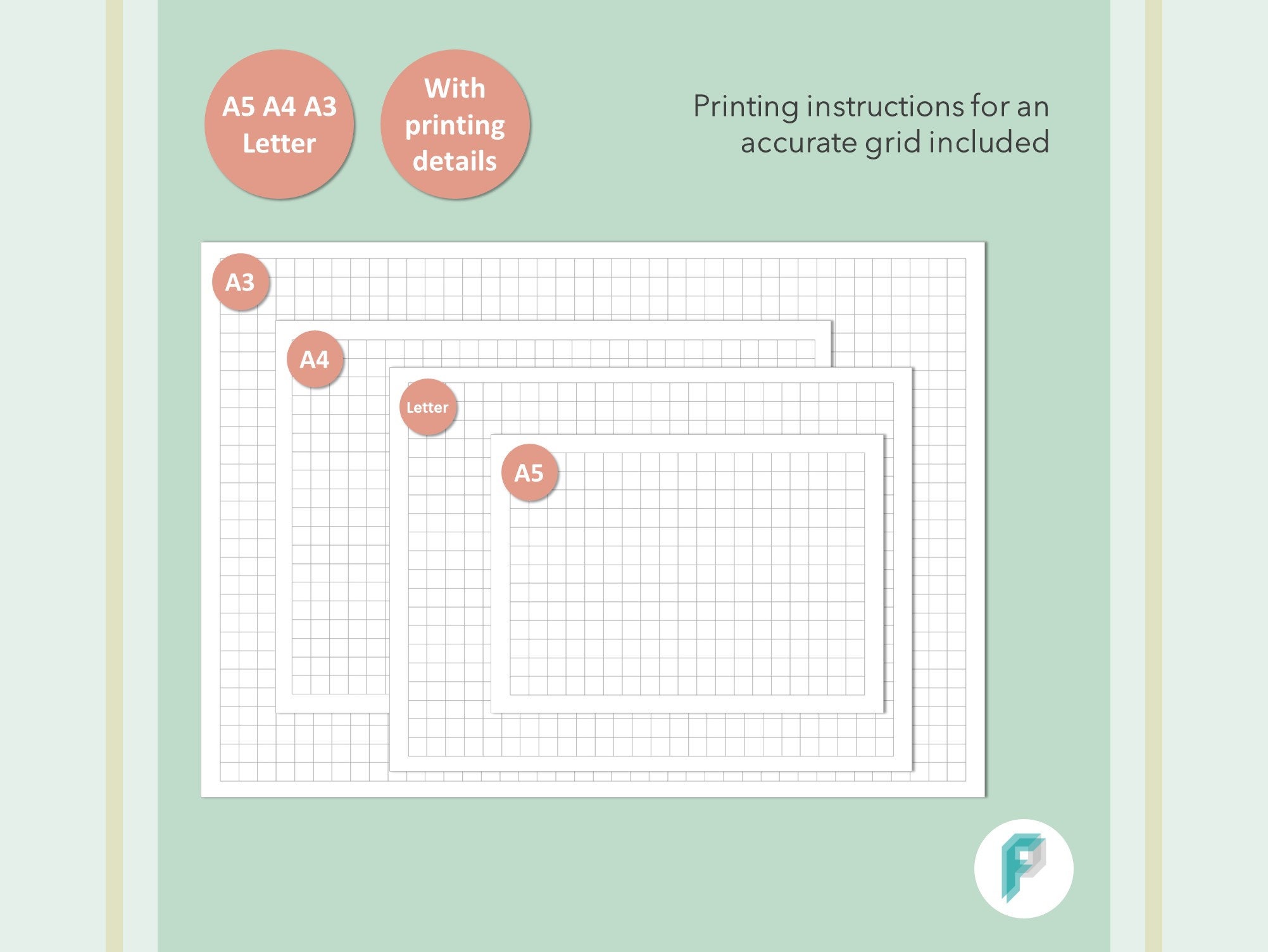 Printable Square Grid 10mm 1cm - A3 A4 A5 and US Letter Downloads - Etsy
