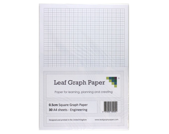 A4 Graph Paper Pack 0.5cm 5mm Square 30 Loose-leaf Sheets - Etsy