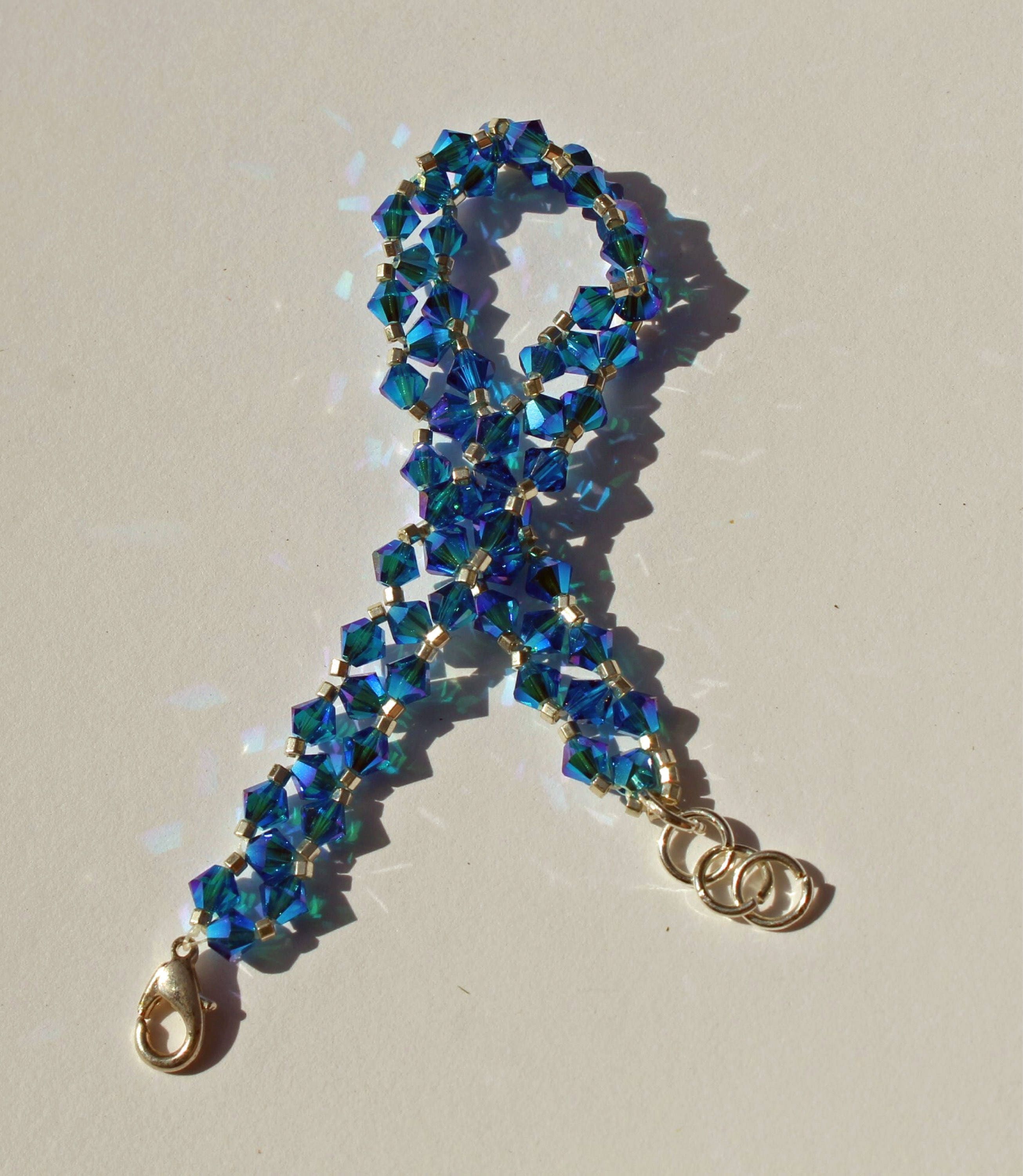 Pulsera azul brillante - Etsy España