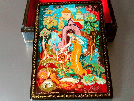 Russian Lacquer Box ~ THE FIREBIRD from KHOLUI ~ c1980 ~ Signed with ...