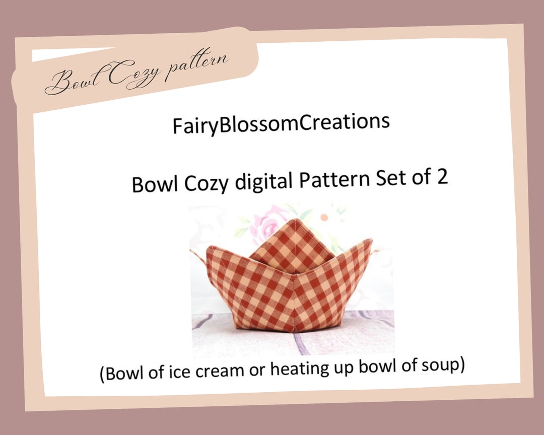 Bowl Cozy PDF Pattern - Etsy