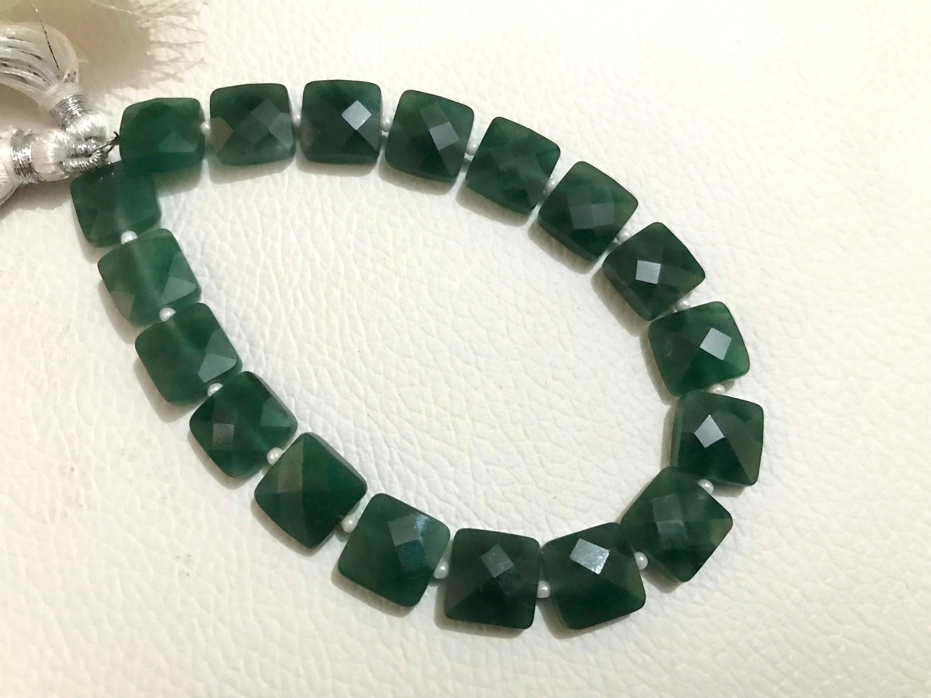 AAA Grade GREEN JADE Faceted Square Shape Briolette Beads - Etsy