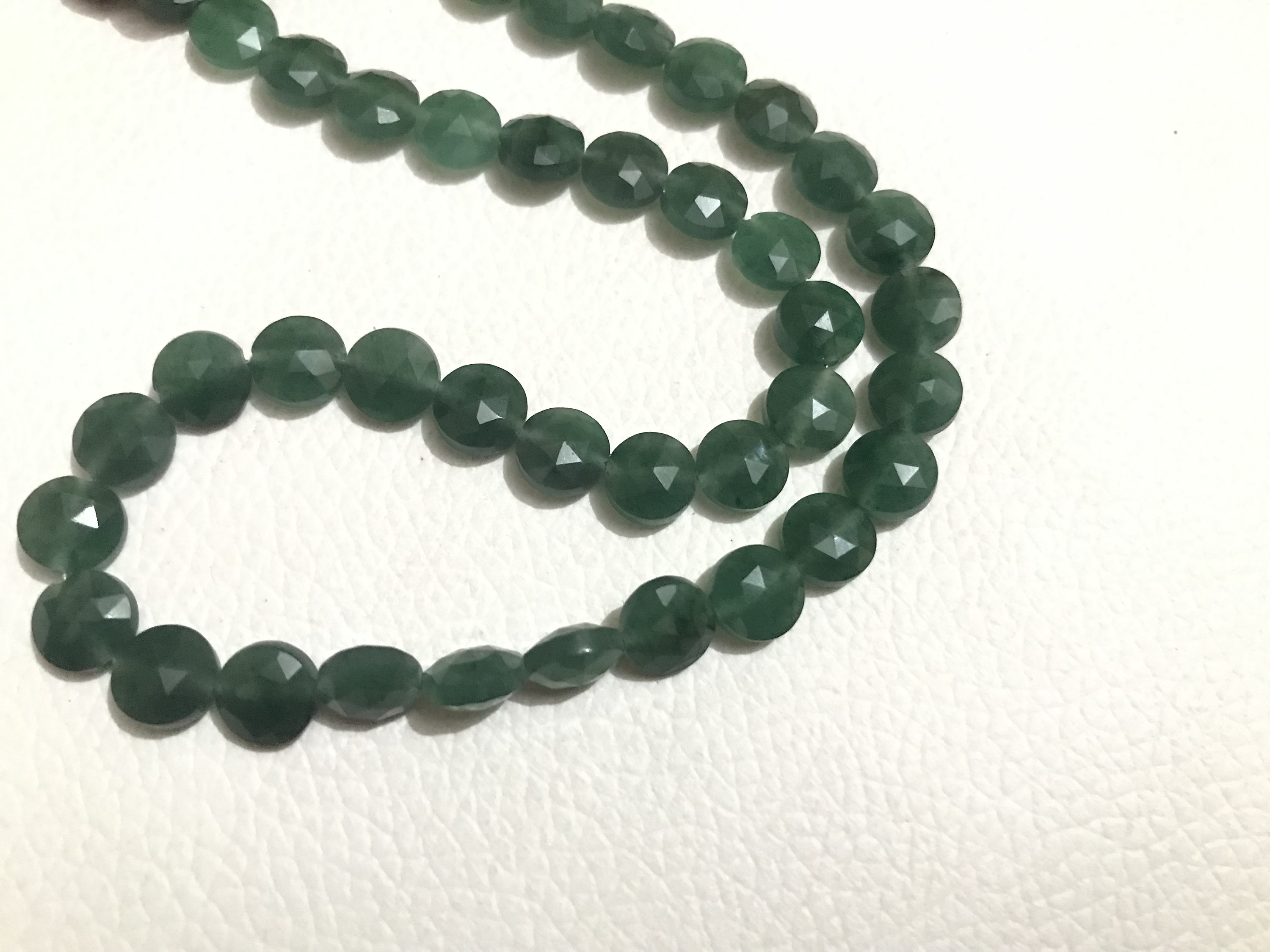 AAA Grade Green JADE Coine Shape Round Briolette Beads Size - Etsy
